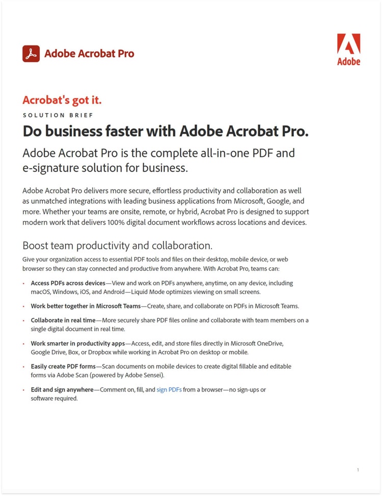 Do Business Faster | Adobe Acrobat Pro