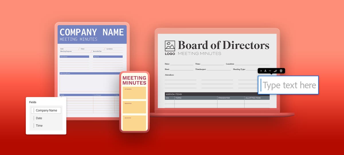 4 meeting minutes templates and examples | Adobe Acrobat