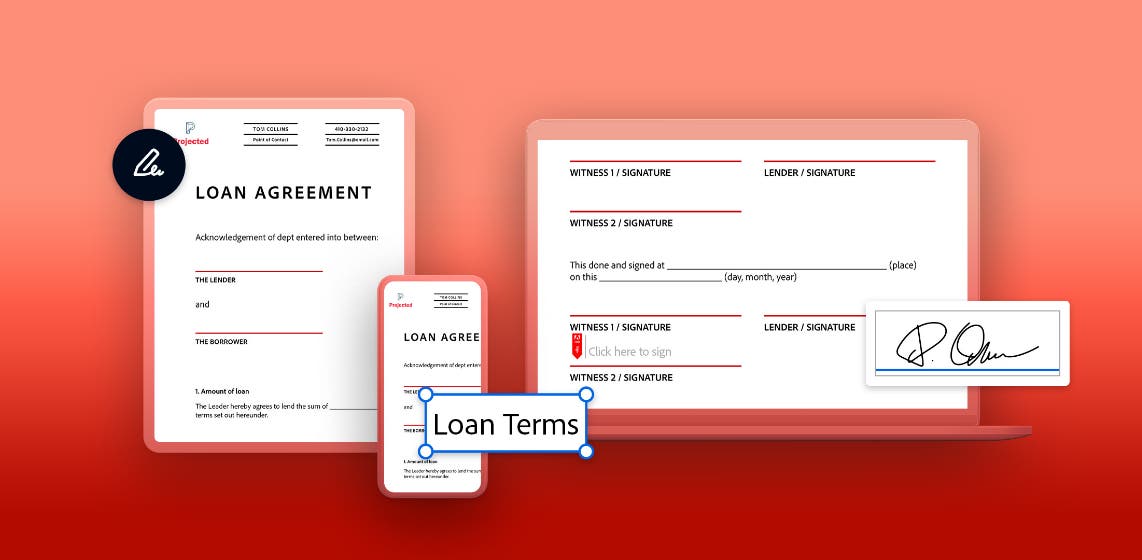 How to write a loan agreement | Acrobat for business
