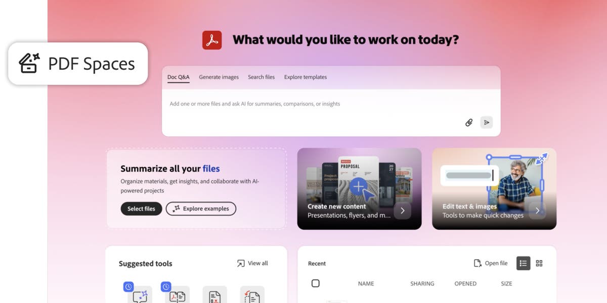 PDF Spaces from Acrobat: Explore AI workspaces