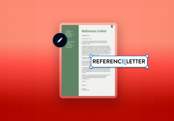 Reference letter template: how to write a reference letter | Adobe Acrobat