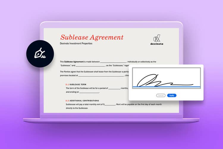 What is a sublease agreement and how it works | Adobe Acrobat