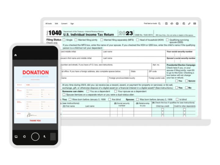 Scan tax documents: Easy online tax preparation | Adobe Acrobat
