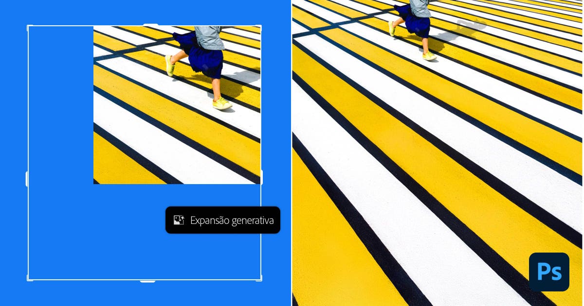 Extensor de imagem por IA: Expansão generativa no Photoshop — Adobe
