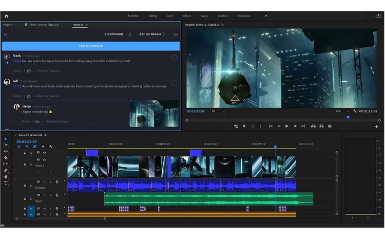 Collaborative video editing software - Adobe