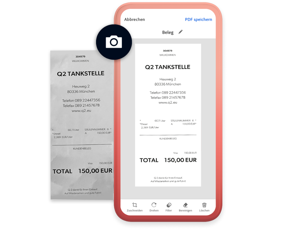 Steuerunterlagen digitalisieren und organisieren | Adobe Acrobat
