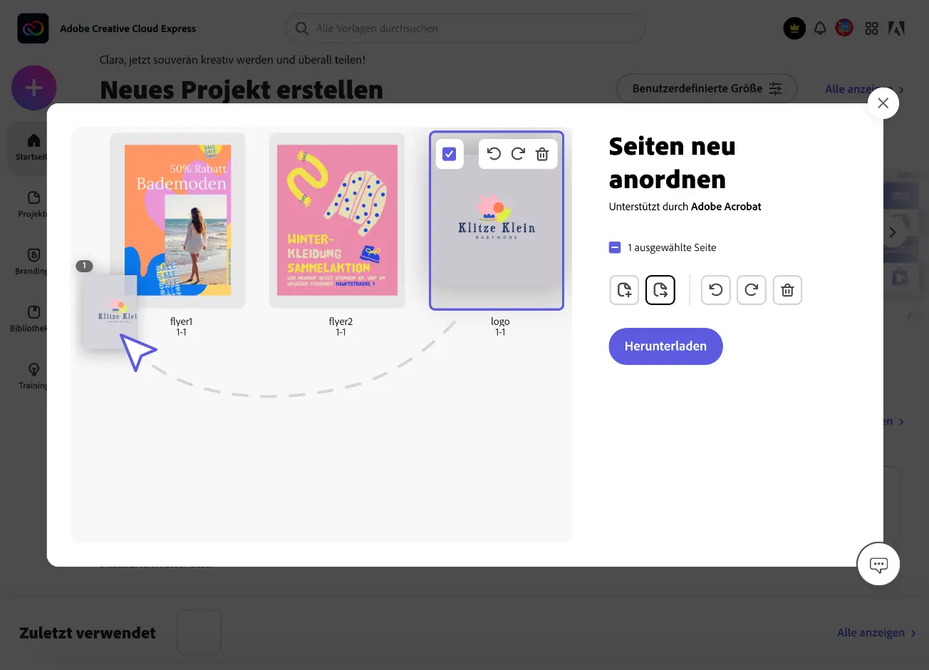 Neue PDF-Funktionen für Adobe Express.