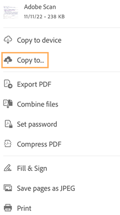 Share Scans — Adobe Scan for iOS