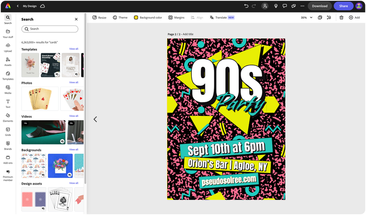 Free Online Custom Party Flyer Maker | Adobe Express