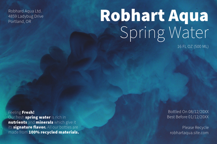 Free Custom Water Bottle Label Maker | Adobe Express