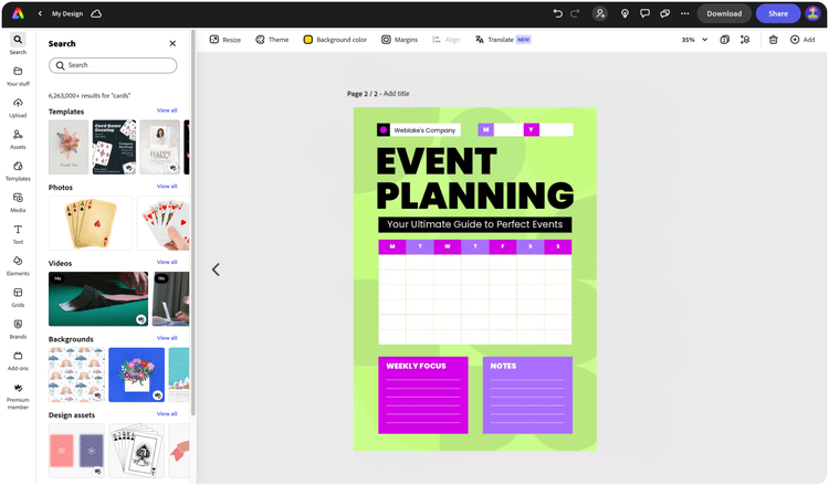 Free Online Custom Agenda Creator | Adobe Express