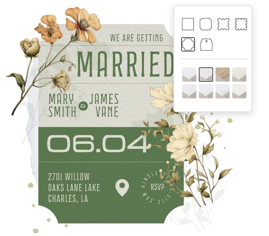 Custom Wedding Invitations: Design and Print Wedding Invitations Online ...