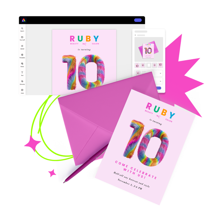 Print Custom Invitations Online | Adobe Express