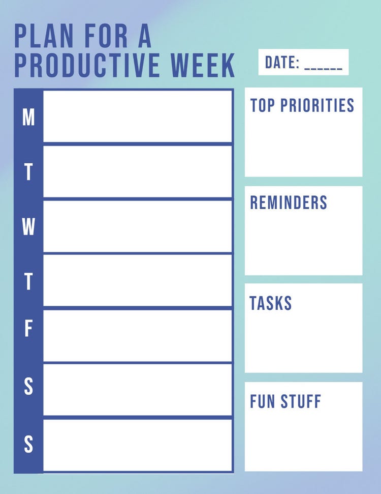Free Online Custom Weekly Schedule Maker | Adobe Express