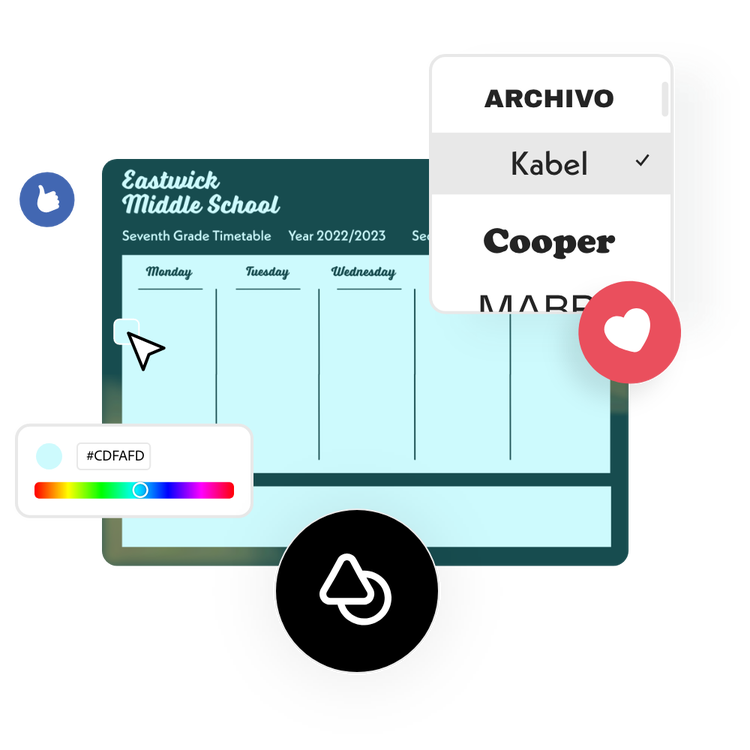 Free Customizable Class Schedule Templates | Adobe Express