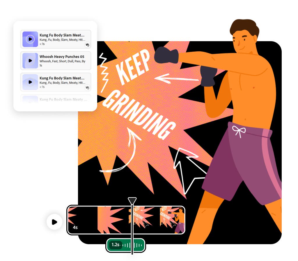 Add a Punch Sound Effect for Free | Adobe Express