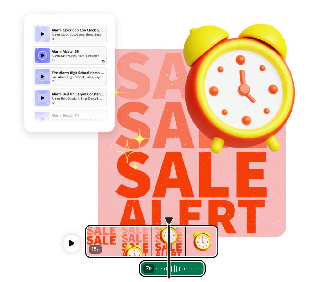 Add an Alarm Sound Effect for Free | Adobe Express