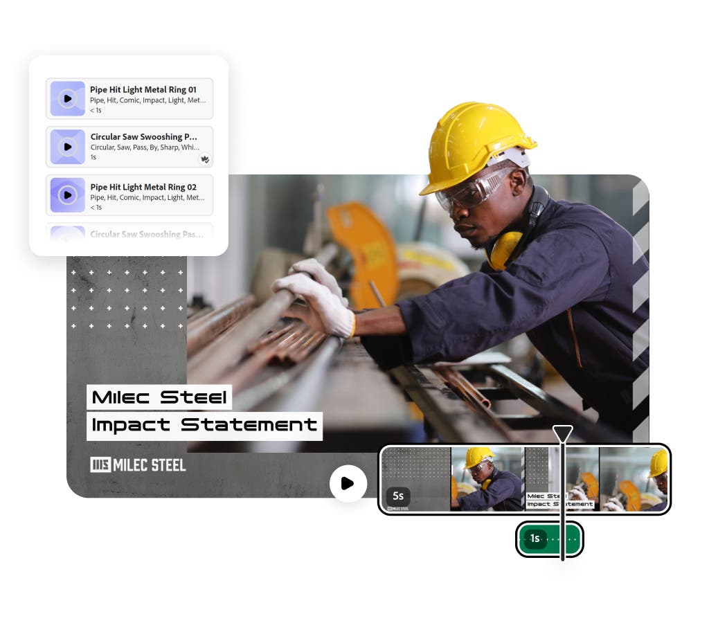 Add a Metal Pipe Sound Effect for Free | Adobe Express