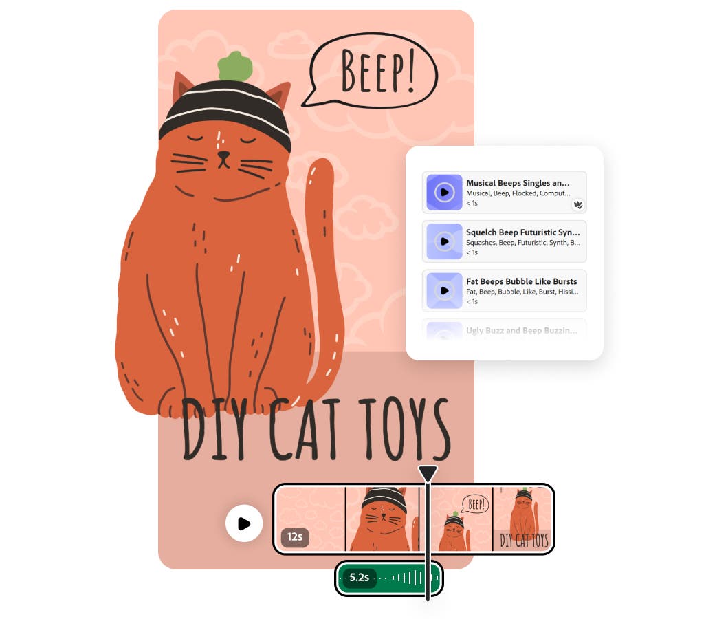 Add a Beep Sound Effect for Free | Adobe Express