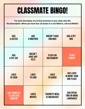 Create an “All about me poster” to introduce yourself to new students.