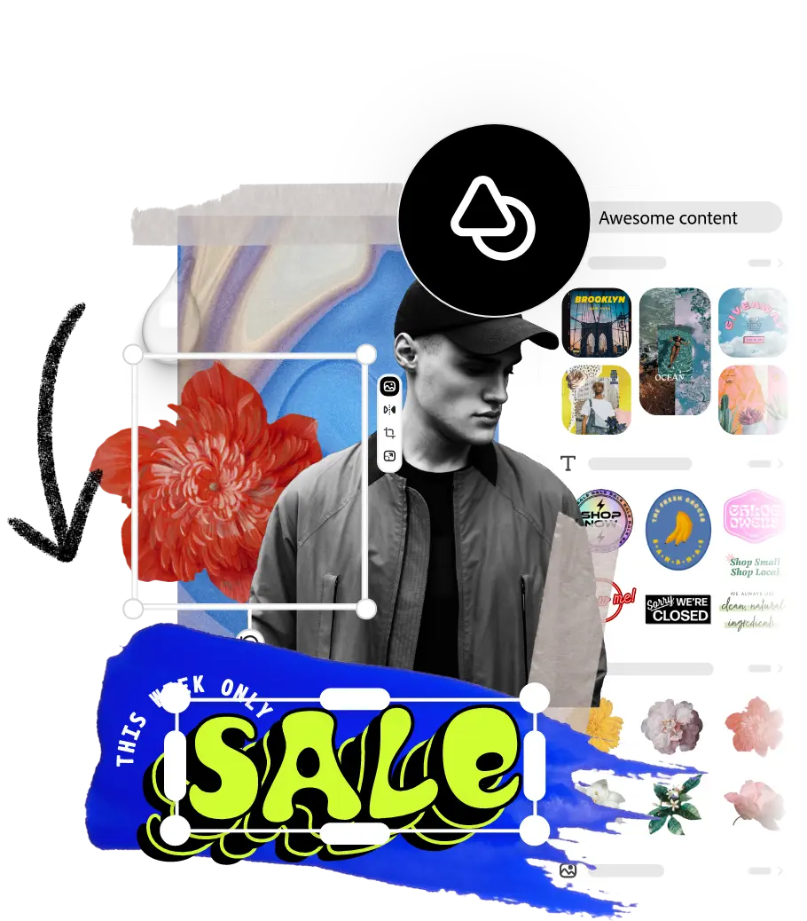 Create beautiful graphics, web pages, and video stories – in minutes.