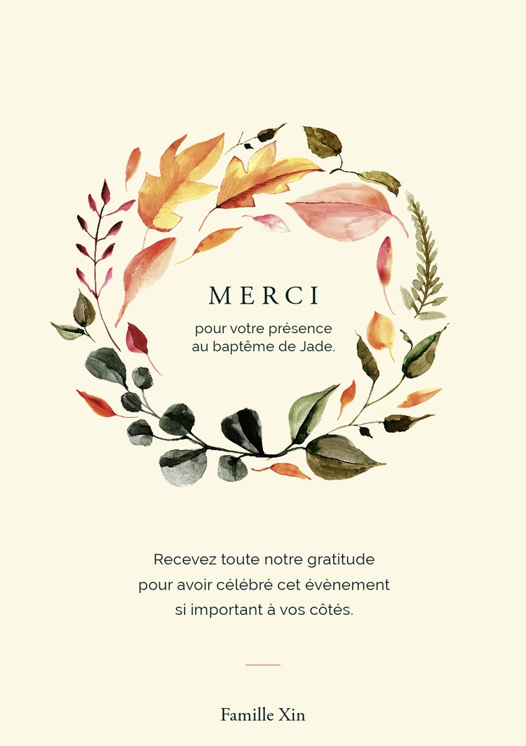 Cartes De Remerciement Imprimables Gratuites Carte De Remerciement