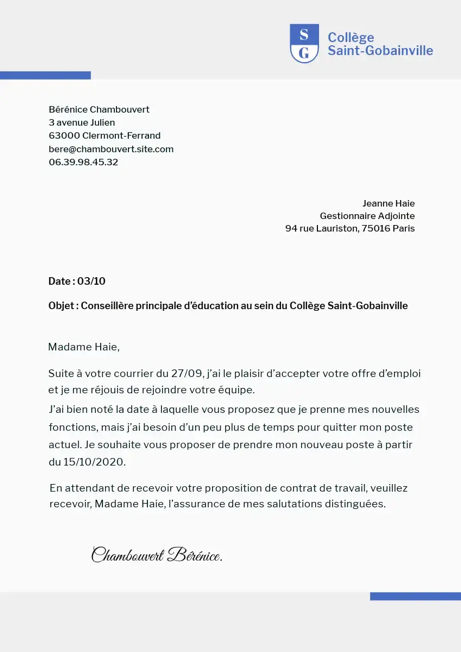 Guide du format de la lettre officielle | Adobe Express