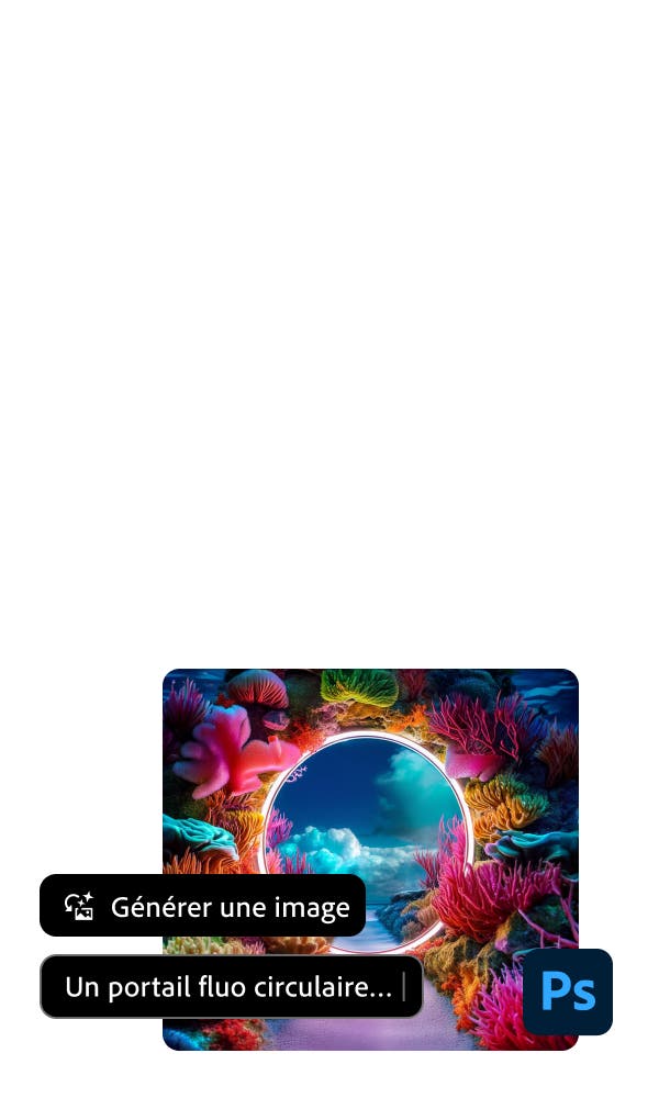 Exploitez tout le potentiel de l’IA générative dans Creative Cloud.