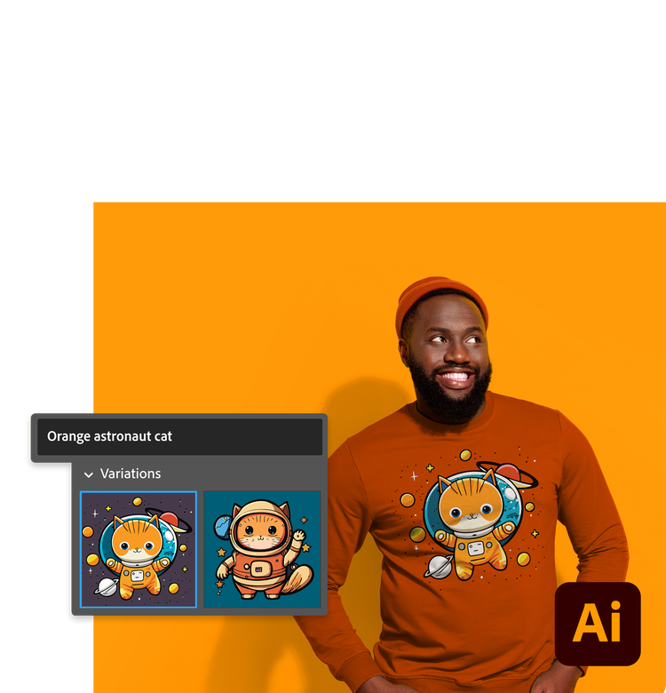 Adobe Illustrator, didukung oleh Firefly.