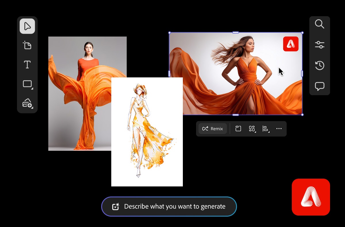 Contoh papan panduan desain untuk inspirasi visual - Adobe Firefly