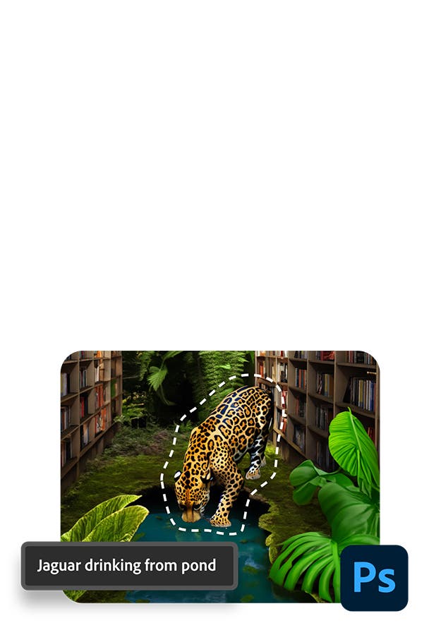 Adobe Photoshop, powered by Firefly.