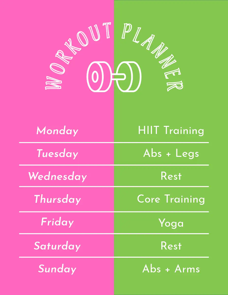 Free Workout Planner Online | Adobe Express India