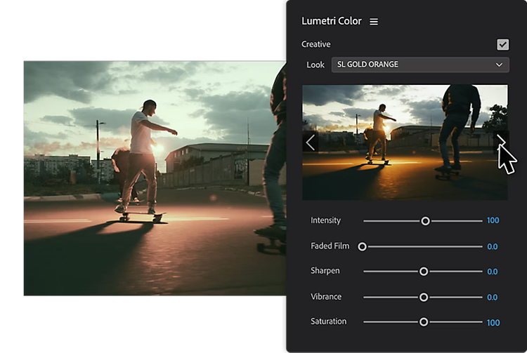 Video colour correction and colour grading - Adobe