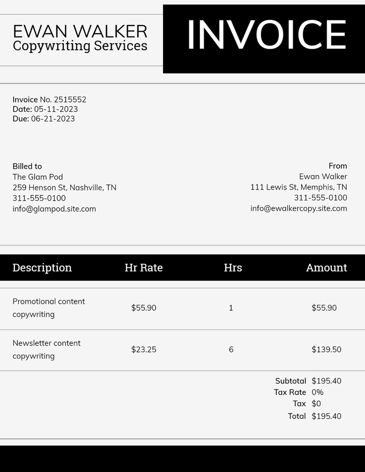 Generatore di fatture personalizzate con modelli online: creare fatture ...