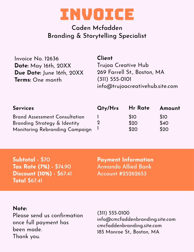 Generatore di fatture personalizzate con modelli online: creare fatture ...