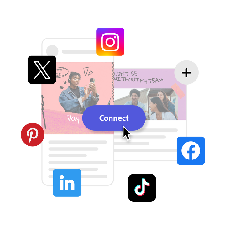 無料のSNSコンテンツプランナー：SNS投稿予約アプリ | Adobe Express