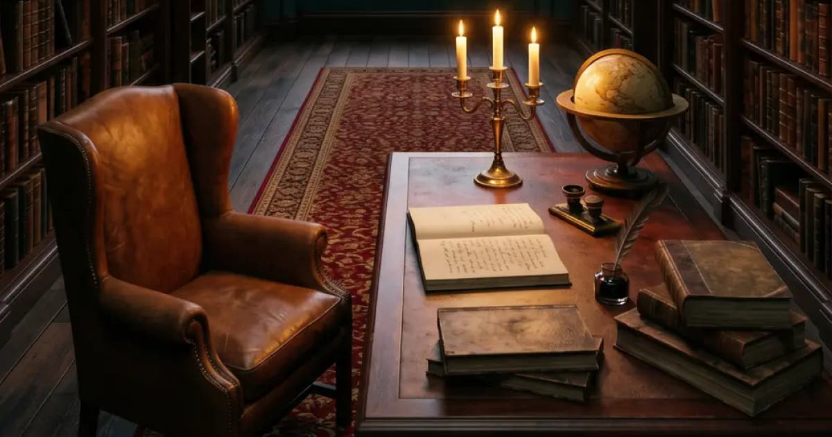 Dark Academia Interior Design | Adobe Firefly