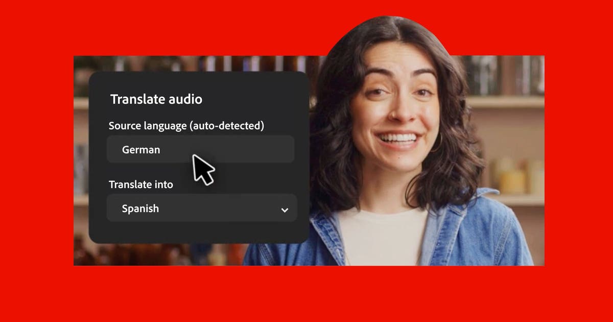 Translate Video with AI - Adobe Firefly