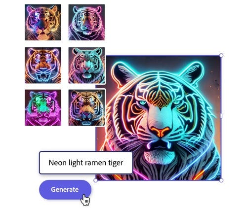 AI-afbeeldingengenerator: Tekst naar afbeelding online – Adobe Firefly