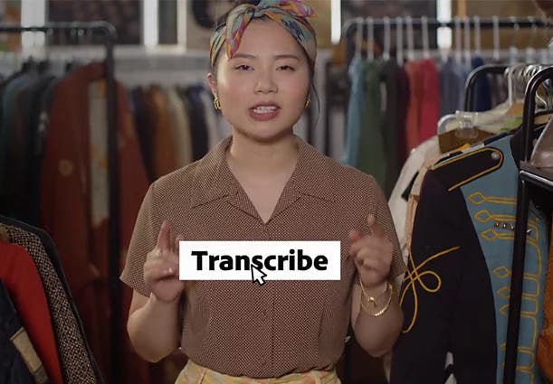 Transcribe video to text: Text-based video editing - Adobe
