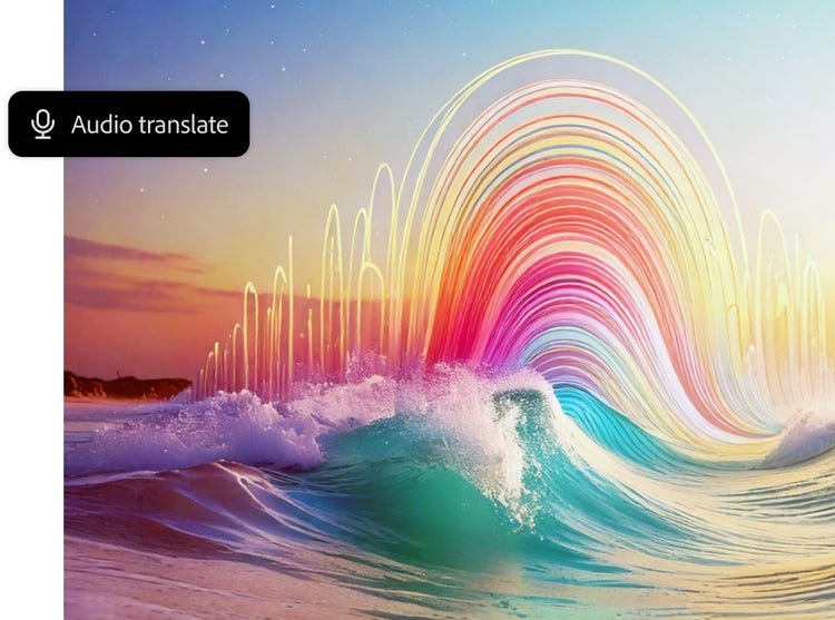 Translate Audio with AI Audio Translator - Adobe Firefly