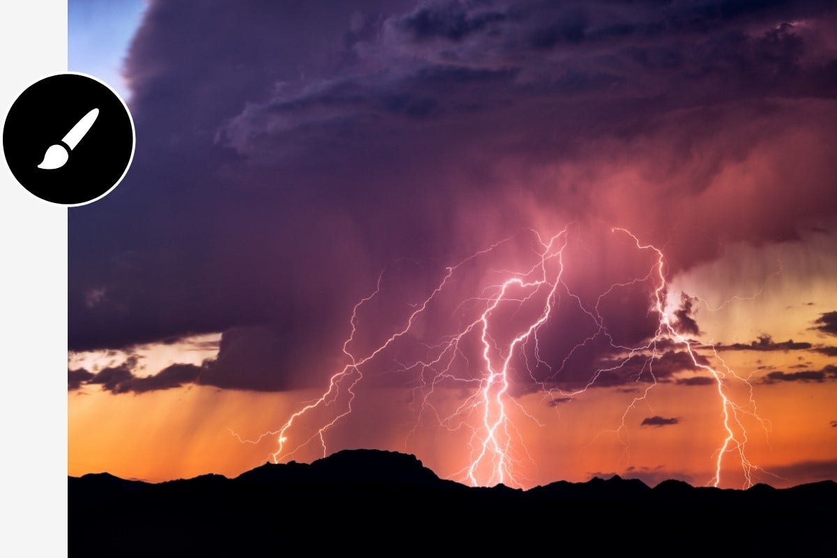 realistic lightning drawing