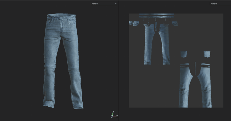jean texture 3d