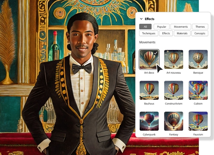 7 estilos de arte para comandos para IA — Adobe Firefly