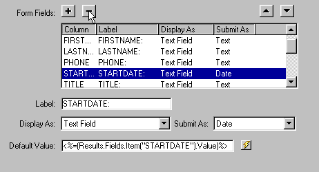 Macromedia Dreamweaver UltraDev- Building an update page using a live object: Completing the ...