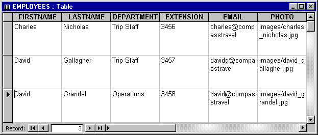 Macromedia Dreamweaver UltraDev 4 - Using dynamic images: Preparing the database