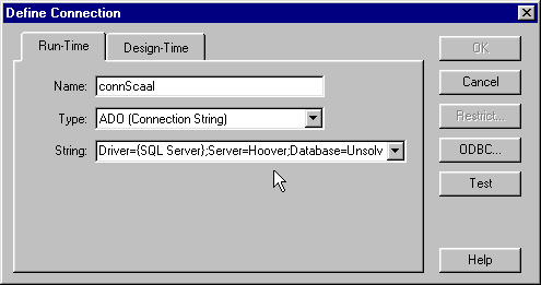Macromedia Dreamweaver UltraDev- Database connections primer: Invoking database drivers