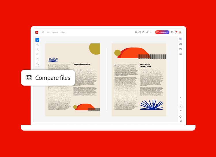 如何透過 6 個簡單的步驟，比較 PDF | Adobe Acrobat