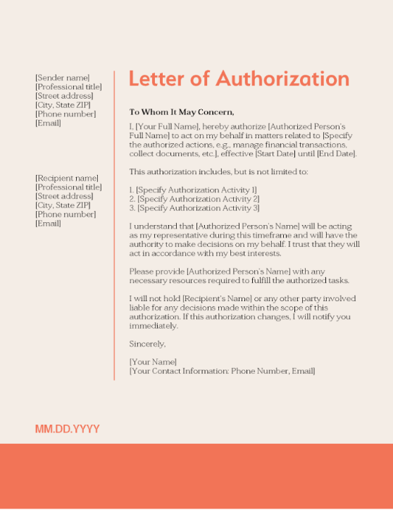 How to write a letter of authority | Adobe Acrobat