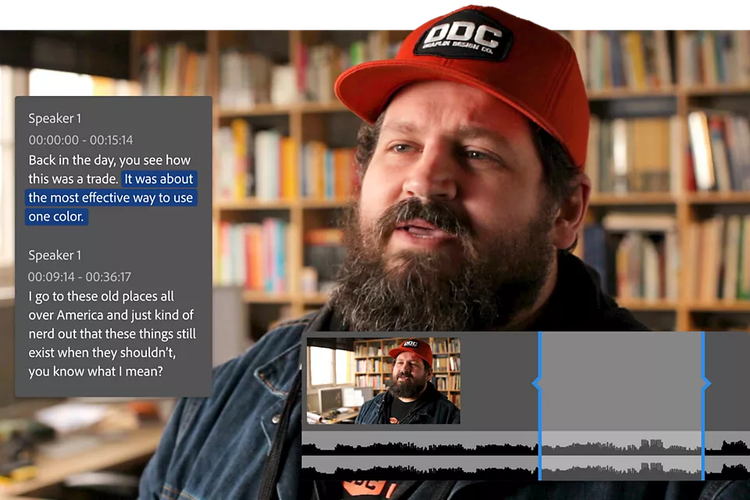 Transcribe video to text: Text-based video editing - Adobe
